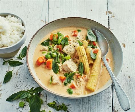 Curry rouge de poulet aux légumes et lait de coco Cookidoo das