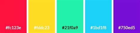 Bright Colors With Names RGB CMYK And Hex Codes 42 OFF