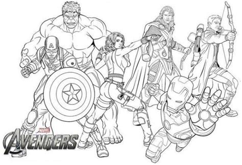 Dibujo de The Avengers Endgame para colorear y Pintar Imágenes Para