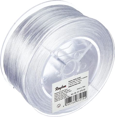 Toniful M Bobine Mm Noir Cordon En Nylon Noir Satin Pour