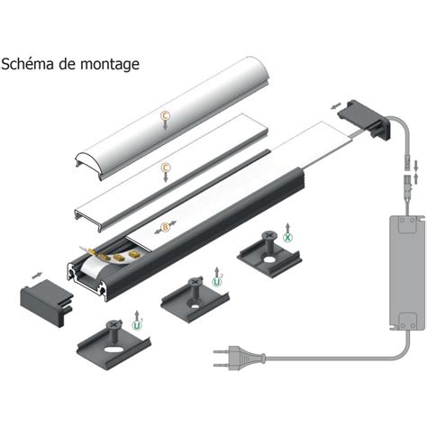 Profilé Aluminium LED Plat Ruban Boutique Officielle Miidex Lighting