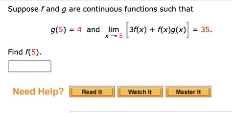 Solved Suppose F And G Are Continuous Functions Such That Chegg
