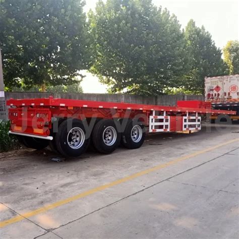 2 3 4 Axles 40FT Container Transport Platform Flatbed Semi Trailer With