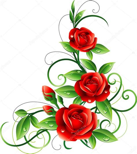 Rosas Rojas Vector De Stock Gizele 6406048