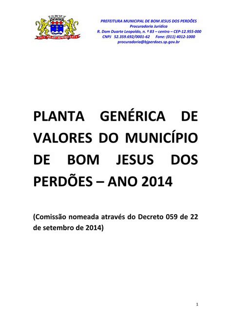 PDF PLANTA GENÉRICA DE VALORES DO MUNICÍPIO DE BOM final planta