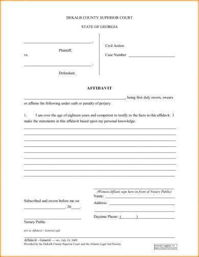 Free Affidavit Form Examples 44 PDF Examples