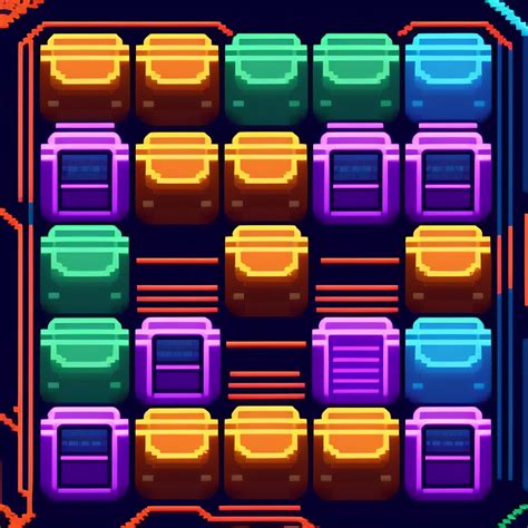 Lexica Pixel Art Cyberpunk Style Sci Fi Spritesheet Grid X