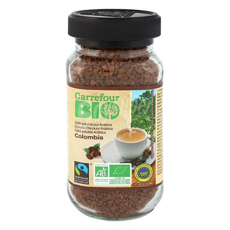 Carrefour Bio Café soluble arábica Colombia ecológico Carrefour Bio 100 g