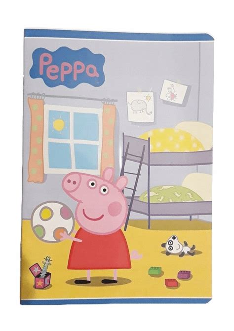 Zeszyt Świnka Peppa trzy linie zeszyt A5 16 kartek mix wzorów 1 szt