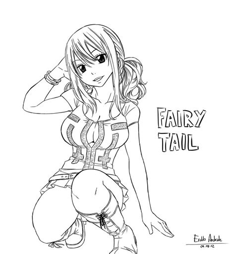 Coloriage De Fairy Tail Lucy Et Natsu