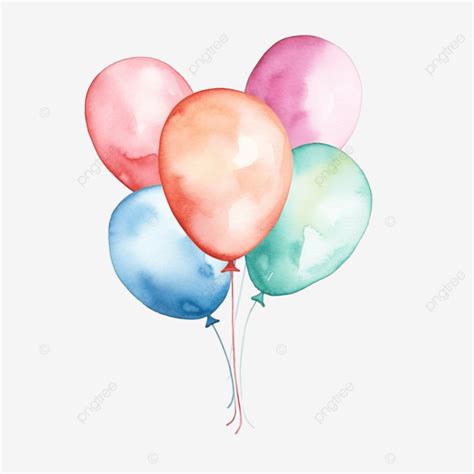 Watercolor Balloon Clip Art Balloon Carnival Circus PNG Transparent