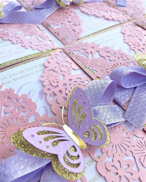 Invitaciones De Mariposas Y Flores Para Cualquier Ocasi N Etsy Espa A