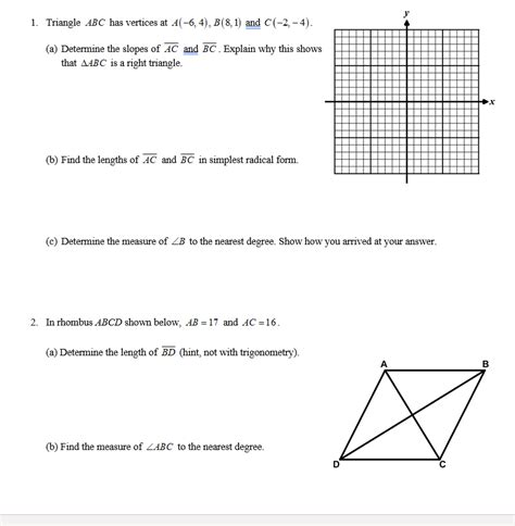 Solved Triangle Abc Has Vertices At B And Chegg