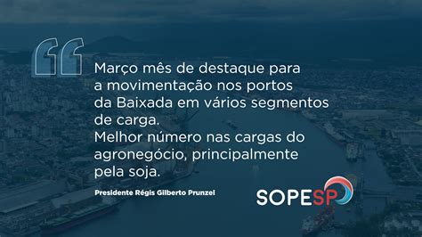 Sopesp SOPESP comemora movimentação recorde no Porto de Santos