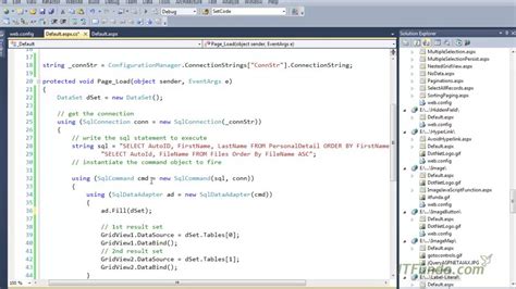 how to work with multiple results set using dataset youtube