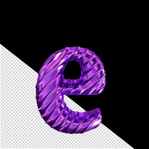 Letra E Do S Mbolo Roxo Nervuras Psd Premium