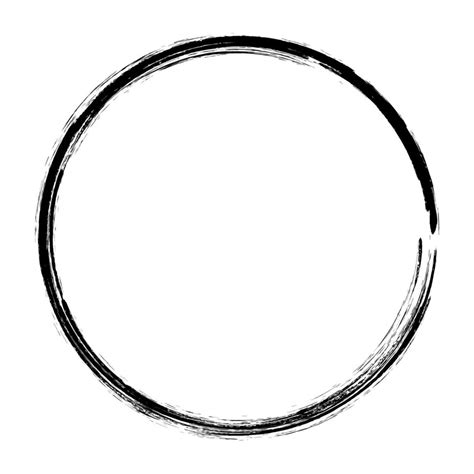 círculos de trazos de pincel vectorial de pintura sobre fondo blanco