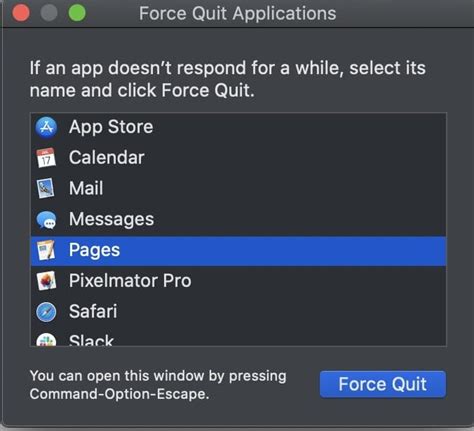 How To Force Quit A Frozen App In Macos Catalina