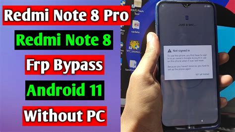 Xiaomi Redmi Note 8 Redmi Note 8 Pro Frp Bypass Unlock Google Account