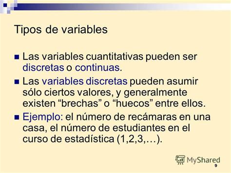 Ejemplos De Variables Discretas Y Continuas En Estadistica Opciones