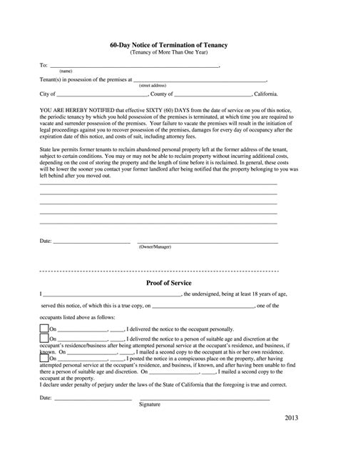 Free 60 Day Notice To Vacate Template Nisma Info
