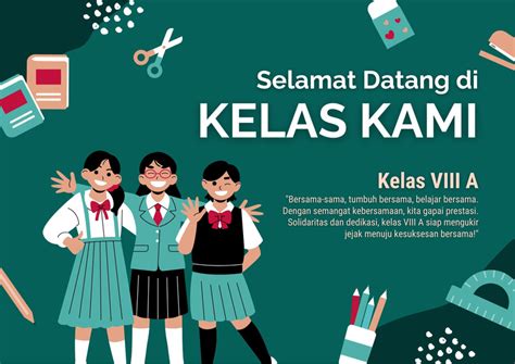 Halaman Gratis Contoh Poster Ruang Kelas Keren Canva