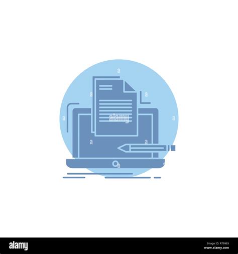 Coder Coding Computer List Paper Glyph Icon Stock Vector Image
