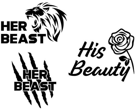 Queen And King SVG His Beauty Her Beast SVG Her King Svg Etsy Her