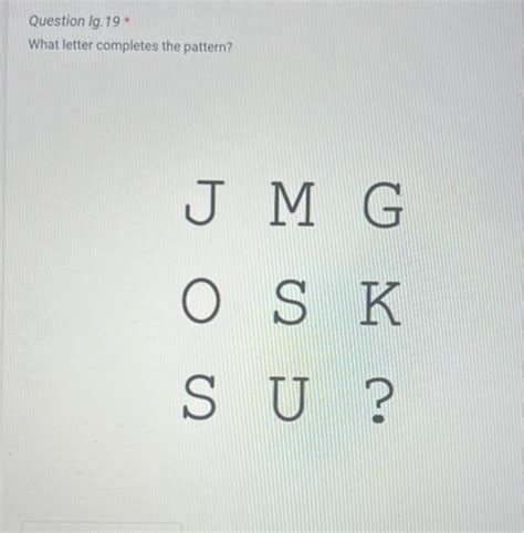 Question Lg What Letter Completes The Studyx