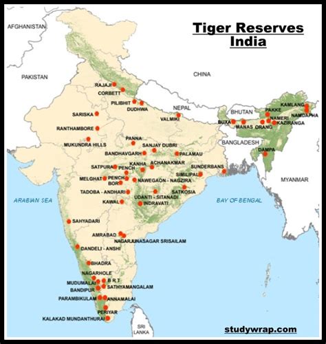 Tiger Reserves In India Project Tiger Study Wrap