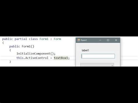 CSharp WindowsForms Set Focus On Textbox Radiobutton Or Any