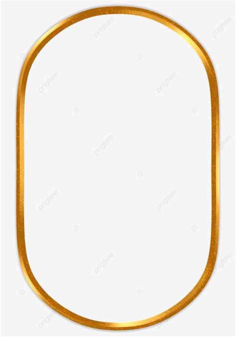 Marco Ovalado Vertical Dorado Con Brillo PNG Dibujos Dorado Oval Oro