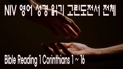 NIV Bible Reading 1 Corinthians 1 16 NIV 영어 성경 읽기 고린도전서 전체 YouTube