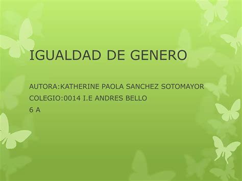 Igualdad De Genero PPT