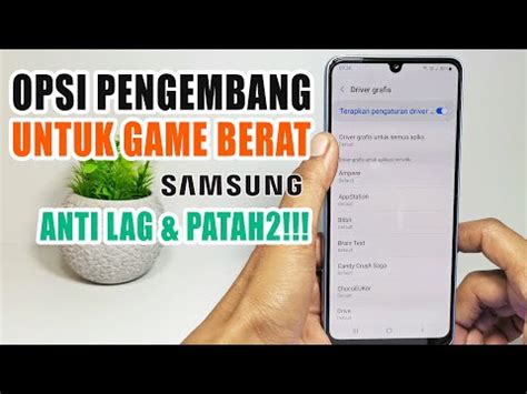 Cara Setting Opsi Pengembang Di Hp Samsung Agar Tidak Lag Dan Patah