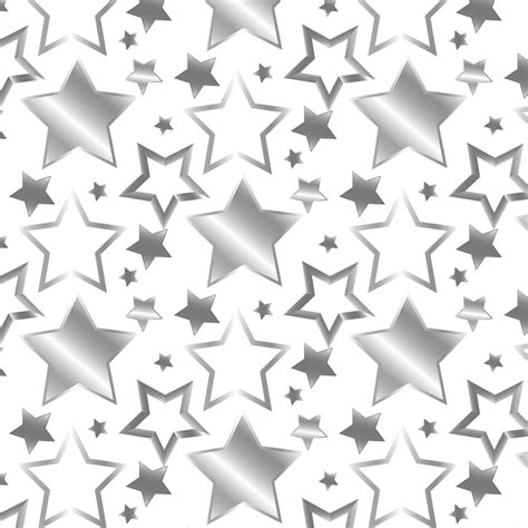 Dise O Plano Dise O De Patr N De Estrellas Plateadas Vector Gratis