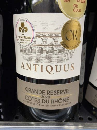 Antiquus Grande Reserve Côtes du Rhône Vivino US