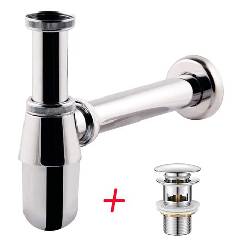 Waschbecken Sifon Siphon Ablaufgarnitur Pop Up Ablaufventil Abfluss Mit