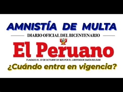 La Amnist A De Multa Ya Es Oficial Youtube