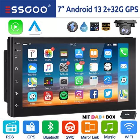Dab Autoradio Din G Android Carplay Zoll Gps Navi Rds