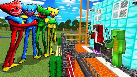 Mini Huggies Vs Security House Minecraft Gameplay Thanks To Maizen JJ