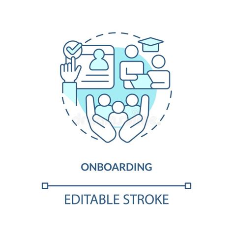 Onboarding Turquoise Concept Icon Stock Vector Illustration Of