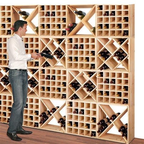 Casier à vin CUBE 52 en bois non traité Étagère à vin en bois