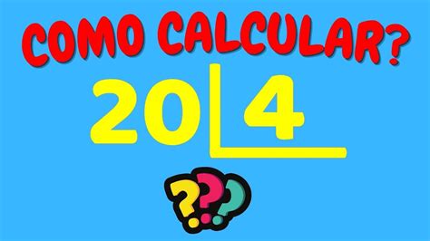 COMO CALCULAR 20 DIVIDIDO POR 4 Dividir 20 Por 4 YouTube