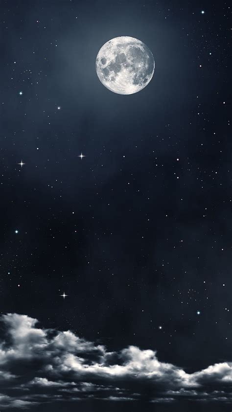 Details More Than Night Sky Moon Wallpaper Best In Cdgdbentre