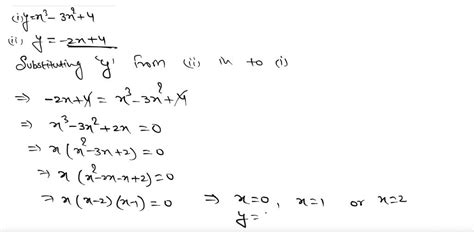 solved solving a system by substitution lnexercises solve the system by the method of