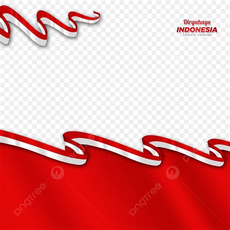 Pita Bendera Indonesia Bingkai Merah Putih Choza Twibbon Kemerdekaan