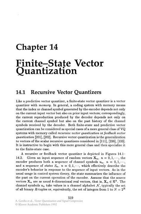 pdf vector quantization and signal compression finite—state vector quantization dokumen tips