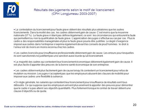 Tude Sur Le Contentieux Prudhomal Chez Les Cadres R V Lateur Dune