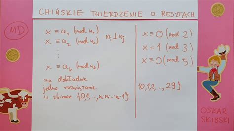 Chińskie Twierdzenie o Resztach TEORIA LICZB 3 YouTube